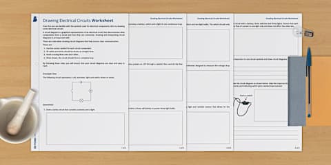 Current, Resistance, Potential Difference Worksheet | Beyond