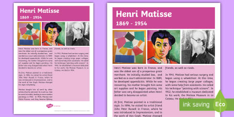 Henri Matisse Photo Pack