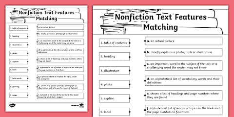 Informational Text Features Posters