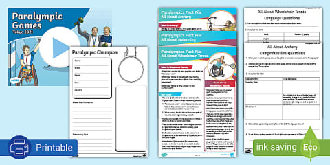 Fifth Grade The Para-Games Reading Passage Comprehension Worksheet
