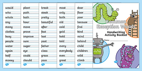 Common Exception Words Assessment Year 2