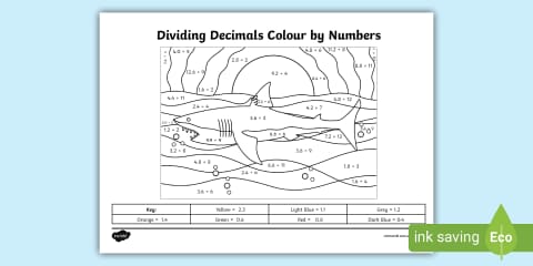 Dividing with Decimals Worksheet