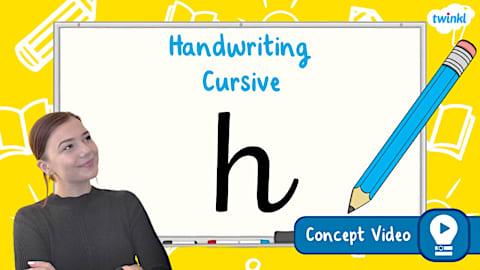 The Letter 'h' | Letter Formation Handwriting Concept Video