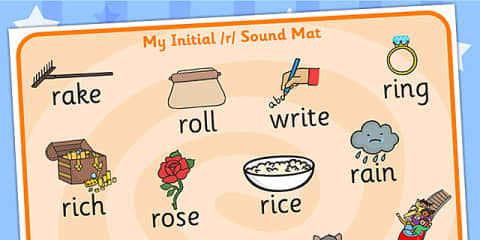 Initial r Sound Word Cards