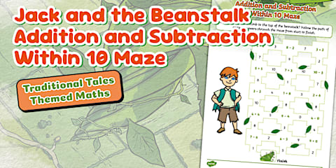 Jack and the Beanstalk Colour the Amount Worksheet