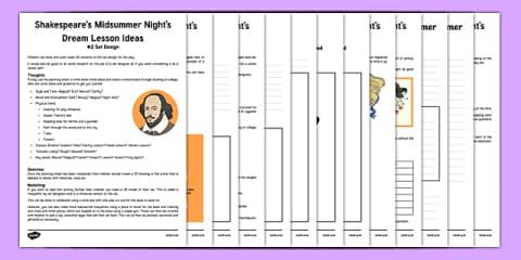 A Midsummer Nights Dream Characters Description Worksheets
