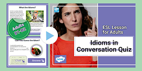 ESL Travel Idioms | ESL Travel Resources for Adults | Twinkl