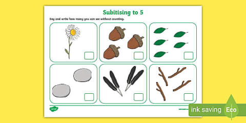 Space-Themed Subitising Numbers 1 to 10 Activity