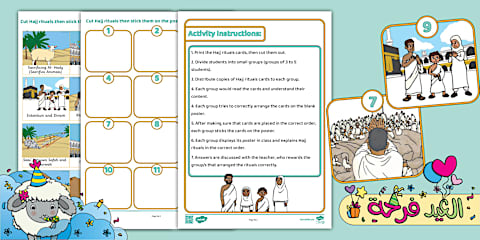 Muslim Hajj Step-By-Step Guide Flash Cards