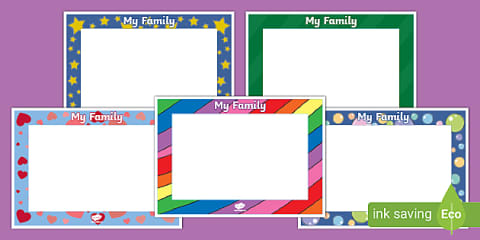 My Family Page Borders | Family Border Design | Activity