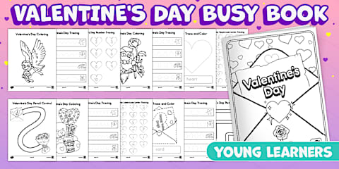 Valentine's Day Activity Pack for K-2nd Grade