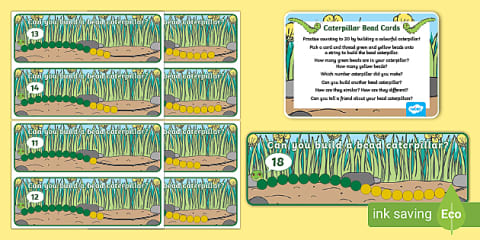 Caterpillar Counting Cards