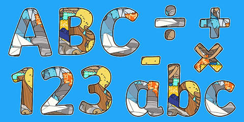 Summer Themed Display Letters and Numbers Pack - summer, display ...