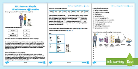 LKS2 First, Second and Third Person Differentiated Worksheets