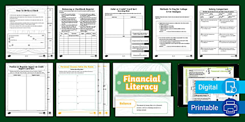 Grade 8 Financial Literacy Teaching Pack