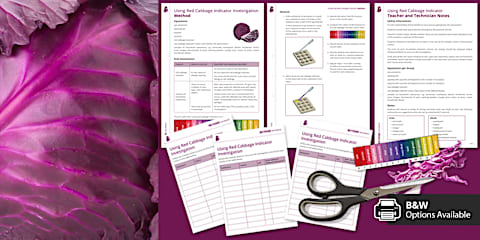 KS3 pH Indicator Colour Change Chart