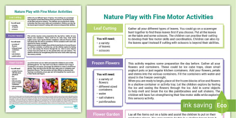 Nature Play Week Topic Planner