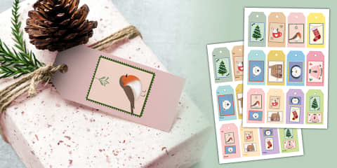 Editable Christmas Name Gift Tag