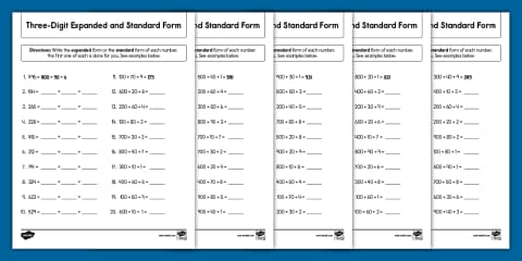 Second Grade Expanded Form Worksheet
