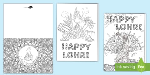Lohri Coloring Sheets