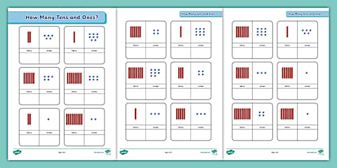 Tens and Ones Place Value Chart | F-2 Mathematics