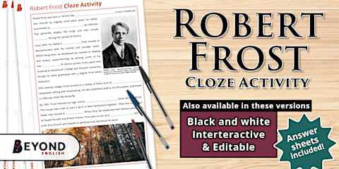 Comparative Poetry: Robert Frost Activities