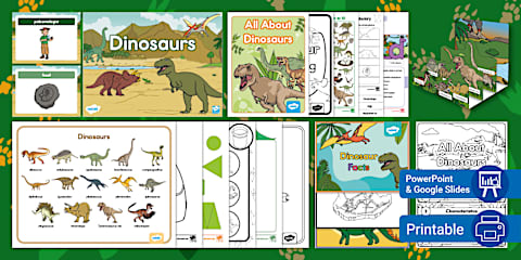All About Dinosaurs PowerPoint & Google Slides for K-2nd Grade