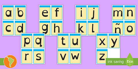 Tapiz de Vocabulario: Abecedario Español con Ch y Ll