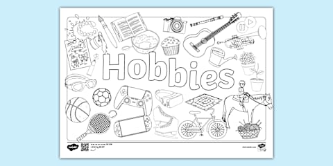 First Grade Hobbies Word Mat