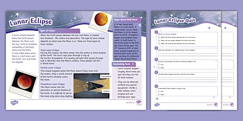 KS2 Lunar Eclipse PowerPoint