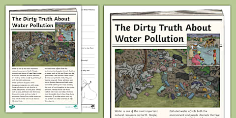 Water Pollution Facts Poster for 3rd-5th Grade