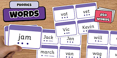Level 3 Double-Sided Two Syllable Word Cards
