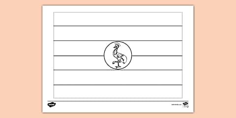 Cameroon Flag Coloring Sheet