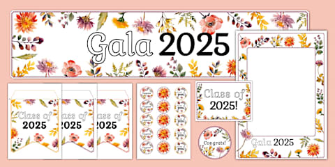 Wildflower Botanical Themed Display Border