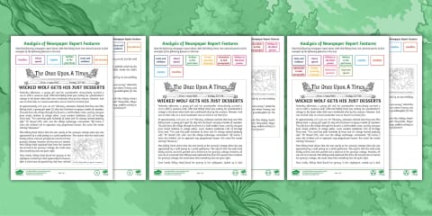 Features of a Newspaper Activity Pack