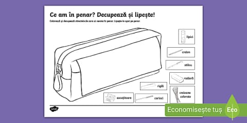 Planșe de colorat cu rechizite | Twinkl România