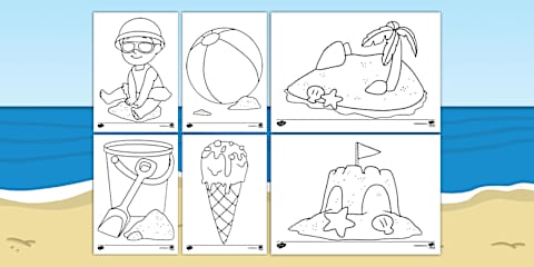 Seaside Coloring Sheets