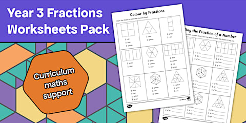 Shading Fractions Worksheet Pack