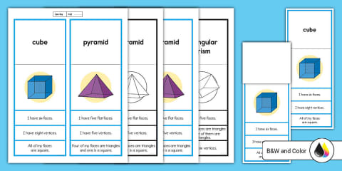 First Grade 3D Shapes I Have, Who Has Game