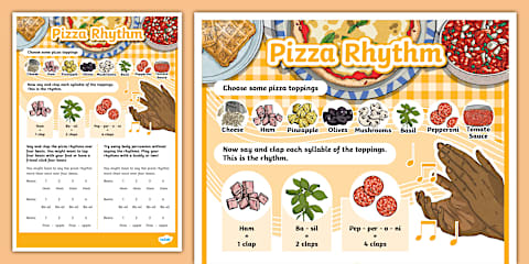 Compose a Body Percussion Song Cut and Paste Worksheet