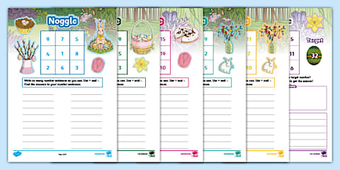 'Noggle' Maths Instructions and Display Pack