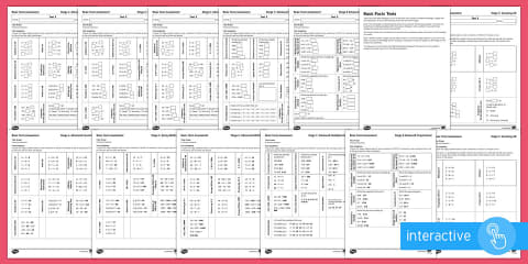 Stage 8 Basic Facts Practice Tests