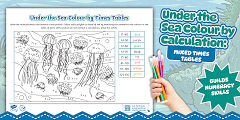 Spring Multiplication Mosaics Worksheets