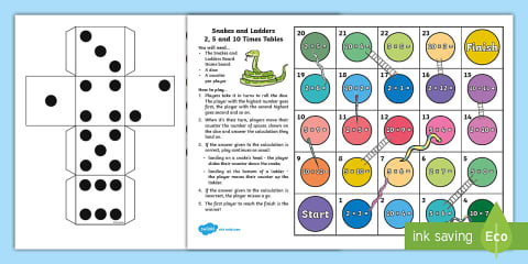 2, 5, 10 Multiplication Matching Puzzle Game Worksheet - puzzle, game ...