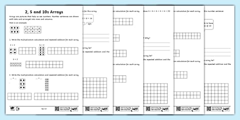Maths Pictures of Array Challenge Cards