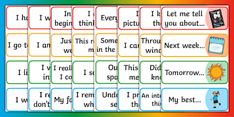 Traditional Story Opener Sentence Flashcards