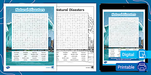 Natural Disasters Word Search