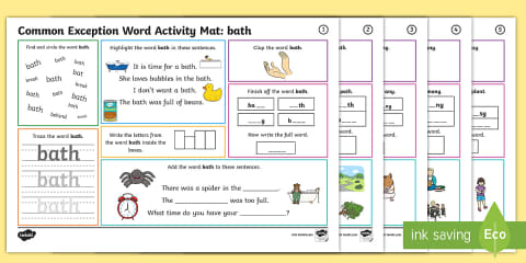 Year 2 Common Exception Word Activity Mat 12 Resource Pack - y2, ks1 ...