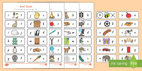 Alphabet Initial Beginning Sounds | Phonics Worksheets