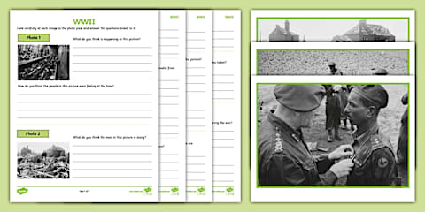 World War I and World War II Venn Diagram Worksheet for 6th-8th Grade